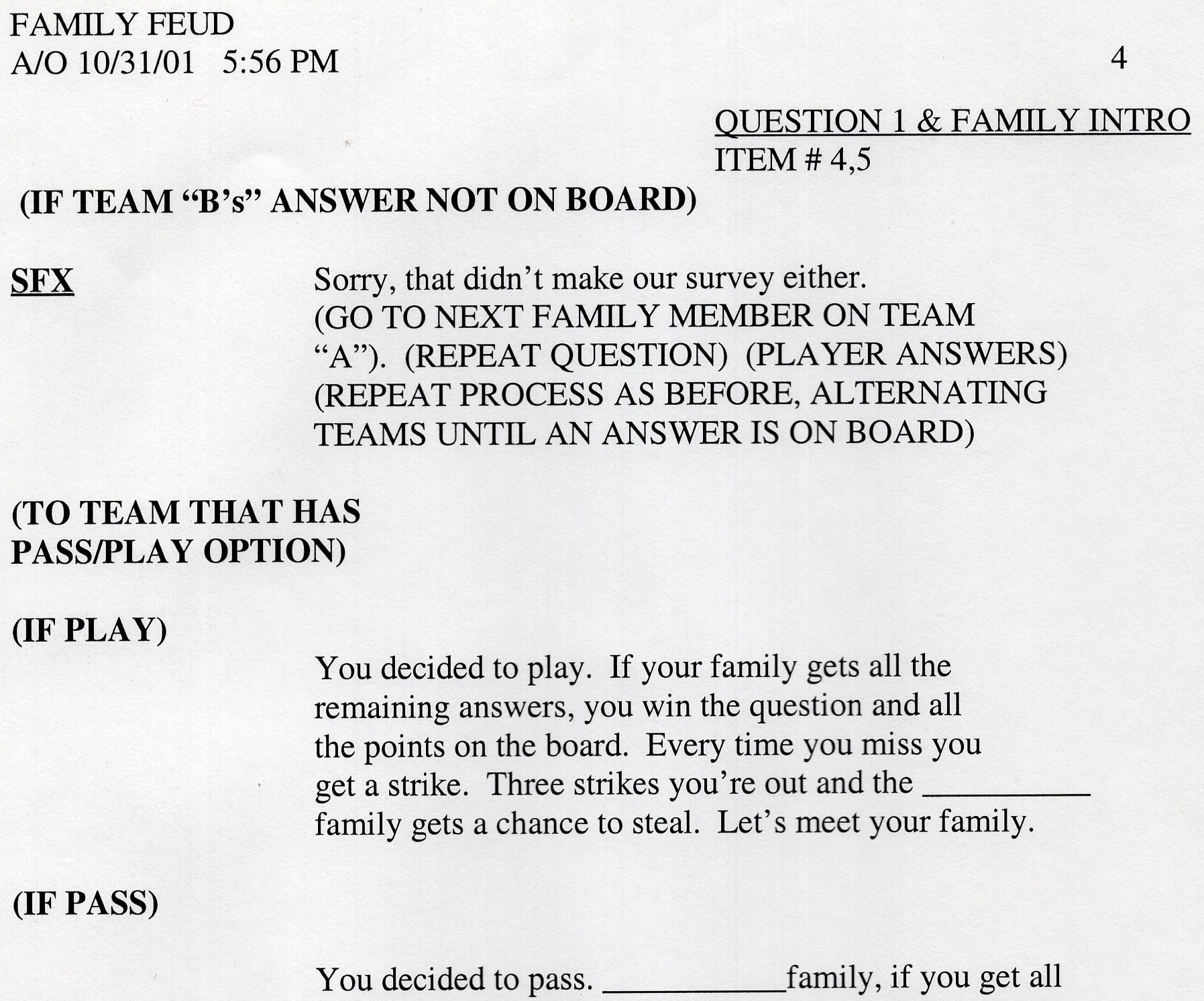 Game Shows Have Scripts? - The Strong National Museum of Play